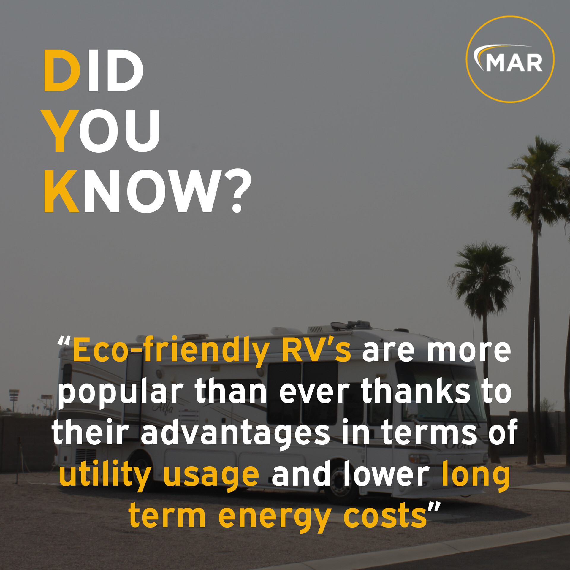 Did you know Eco-friendly RV´s are more popular because of their ...